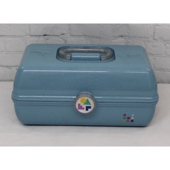 Caboodles | Bags | Vtg Caboodles On The Go Girl Makeup Case Blue ...